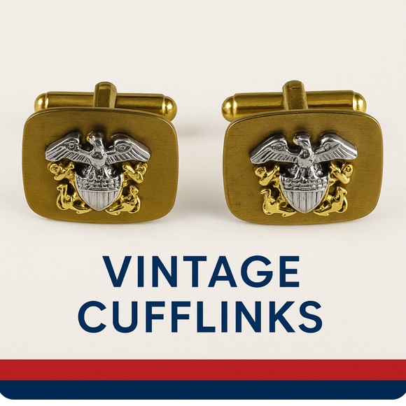 Source Unknown | Accessories | Vintage Military Officer Cufflinks Us ...